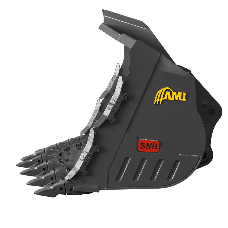 AMI Severe Duty Spade Nose Rock Bucket — Evolution Mechanical