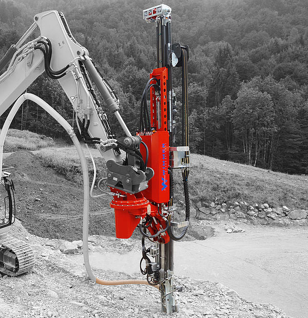 Wimmer AB 4600 T Series Excavator Drill Attachment — Evolution Mechanical